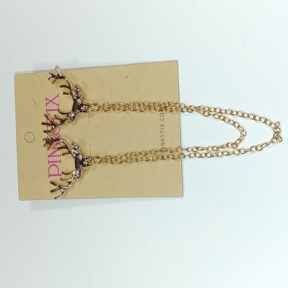 Pink Stix | Jewelry | Deer Broochpin Gold Nwt | Poshmark